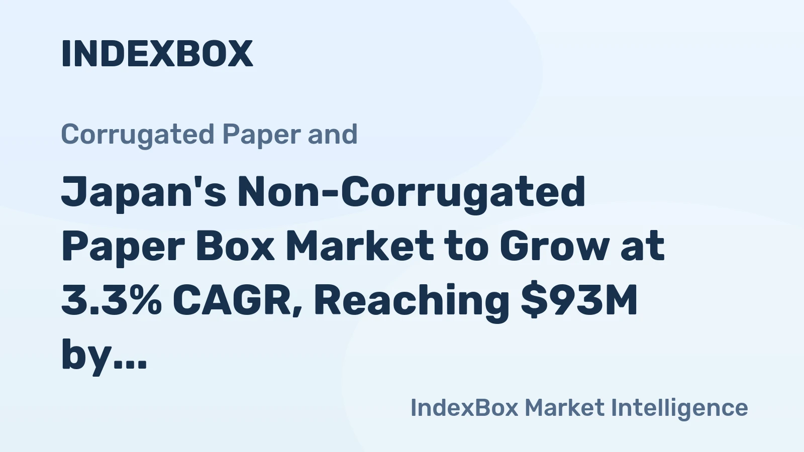 Japan's Non-Corrugated Paper Box Market to Grow at 3.3% CAGR, Reaching $93M by 2035
