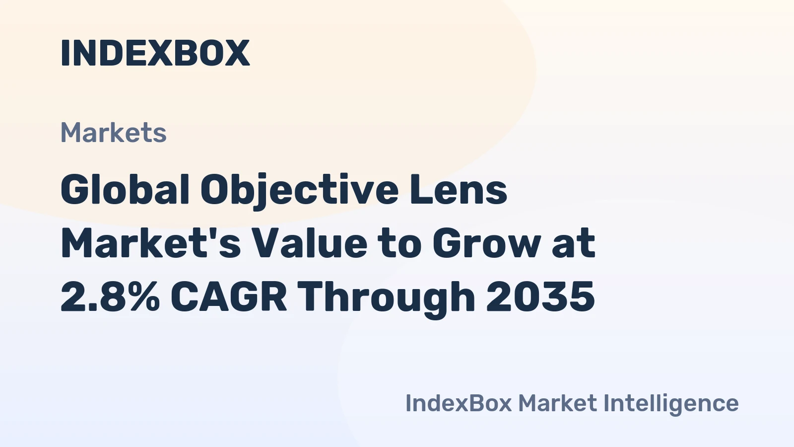 Global Objective Lens Market's Value to Grow at 2.8% CAGR Through 2035