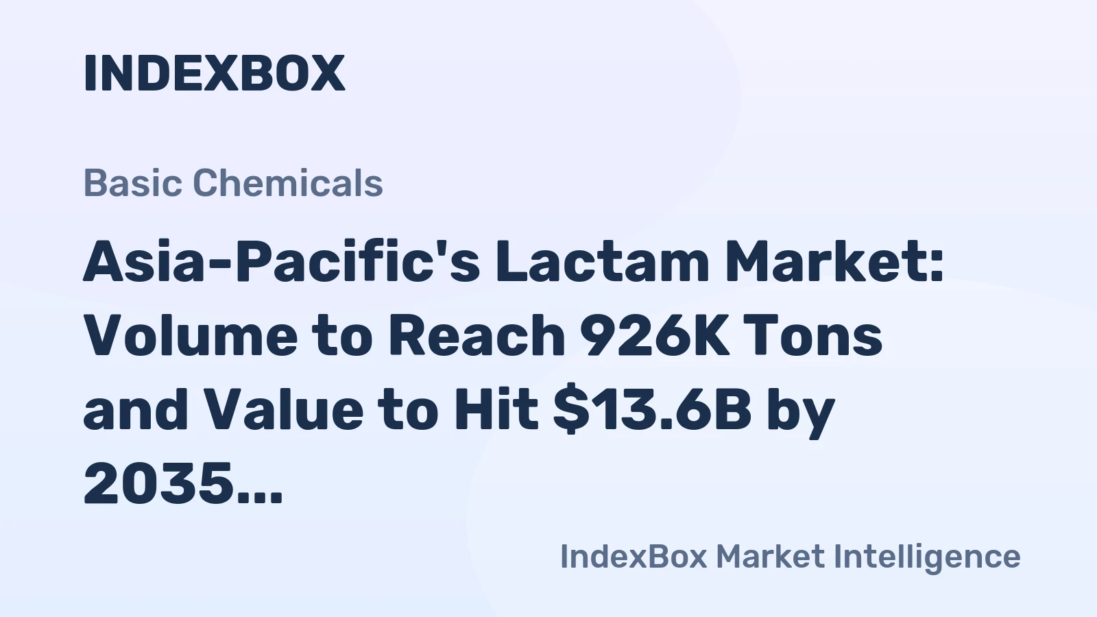 Asia-Pacific's Lactam Market: Volume to Reach 926K Tons and Value to Hit $13.6B by 2035