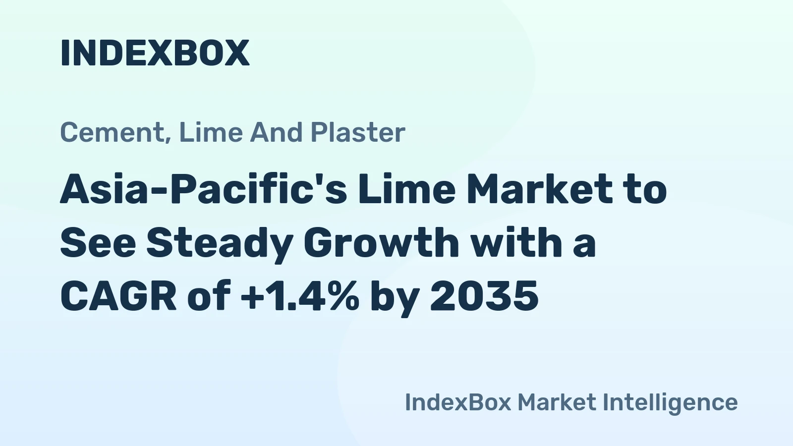Asia-Pacific's Lime Market to See Steady Growth with a CAGR of +1.4% by 2035