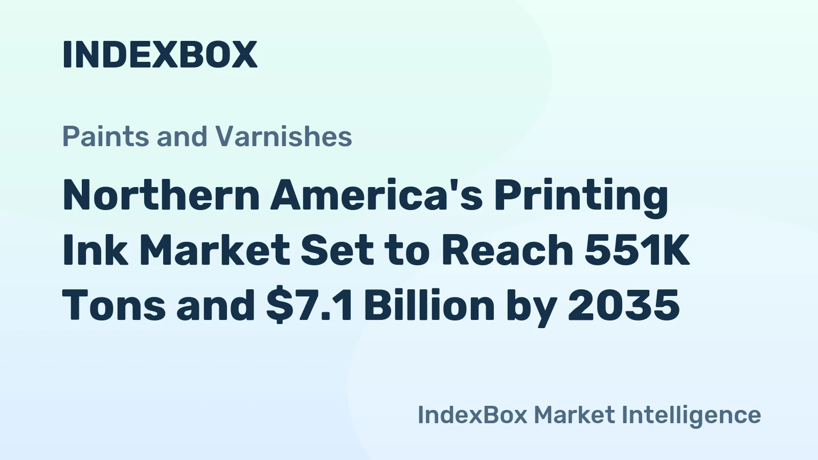 Northern America's Printing Ink Market Set to Reach 551K Tons and $7.1 Billion by 2035