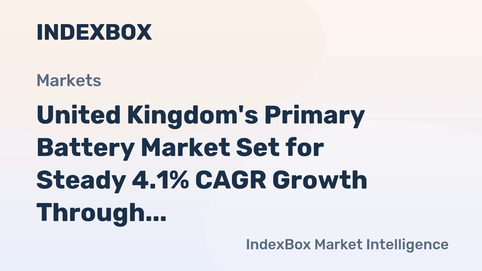United Kingdom's Primary Battery Market Set for Steady 4.1% CAGR Growth Through 2035