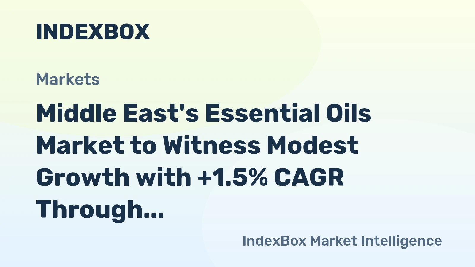 Middle East's Essential Oils Market to Witness Modest Growth with +1.5% CAGR Through 2035