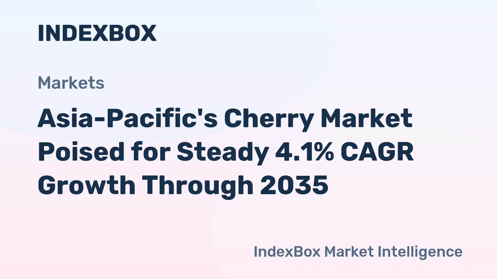 Asia-Pacific's Cherry Market Poised for Steady 4.1% CAGR Growth Through 2035