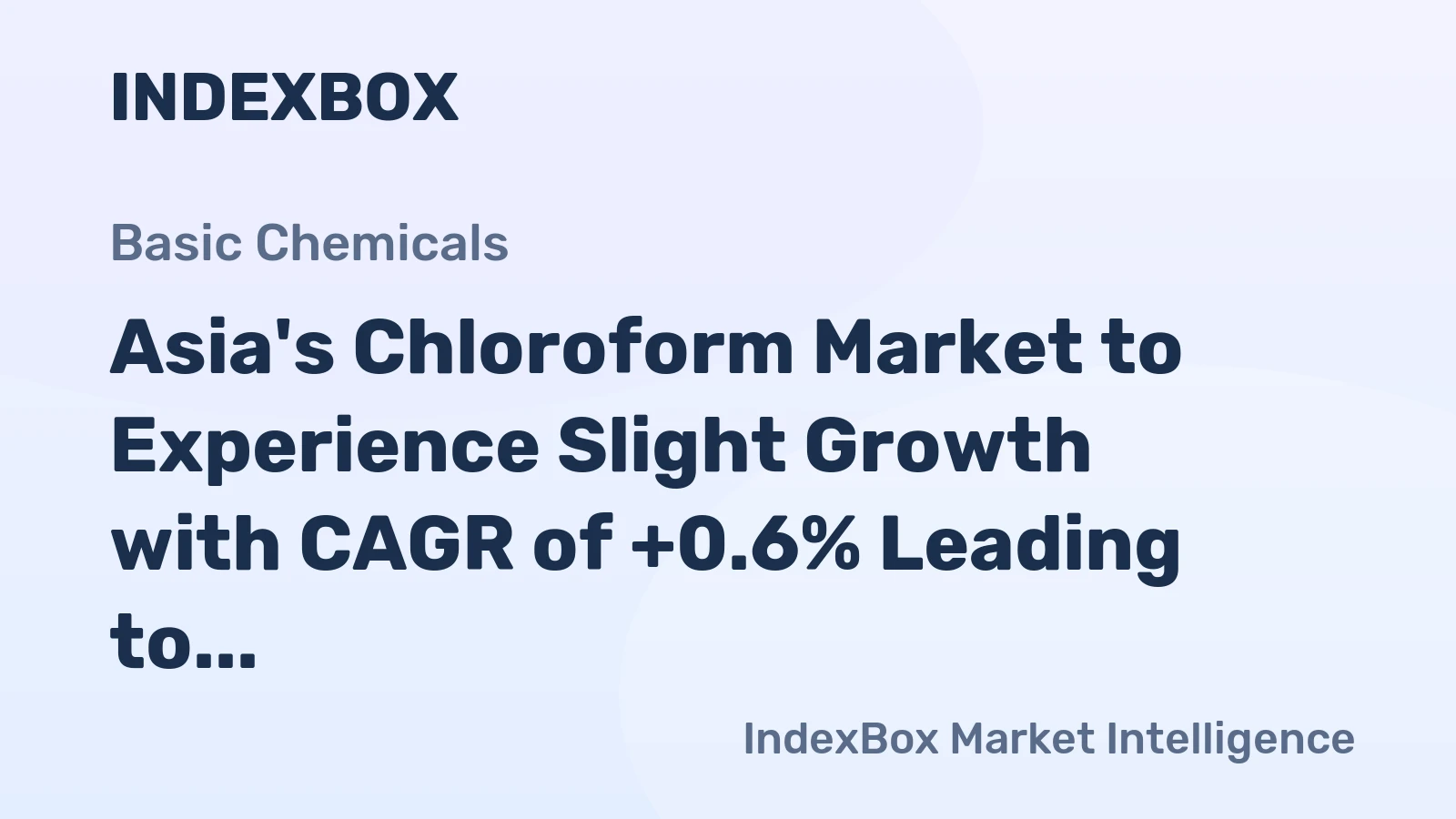Asia's Chloroform Market to Experience Slight Growth with CAGR of +0.6% Leading to 1M Tons Consumption by 2035