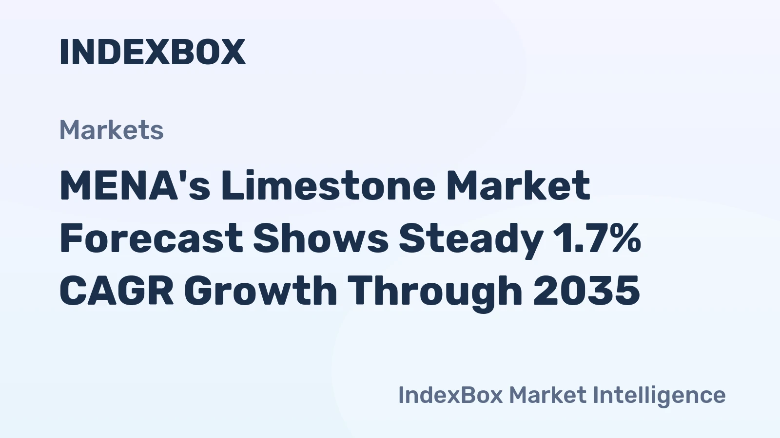 MENA's Limestone Market Forecast Shows Steady 1.7% CAGR Growth Through 2035