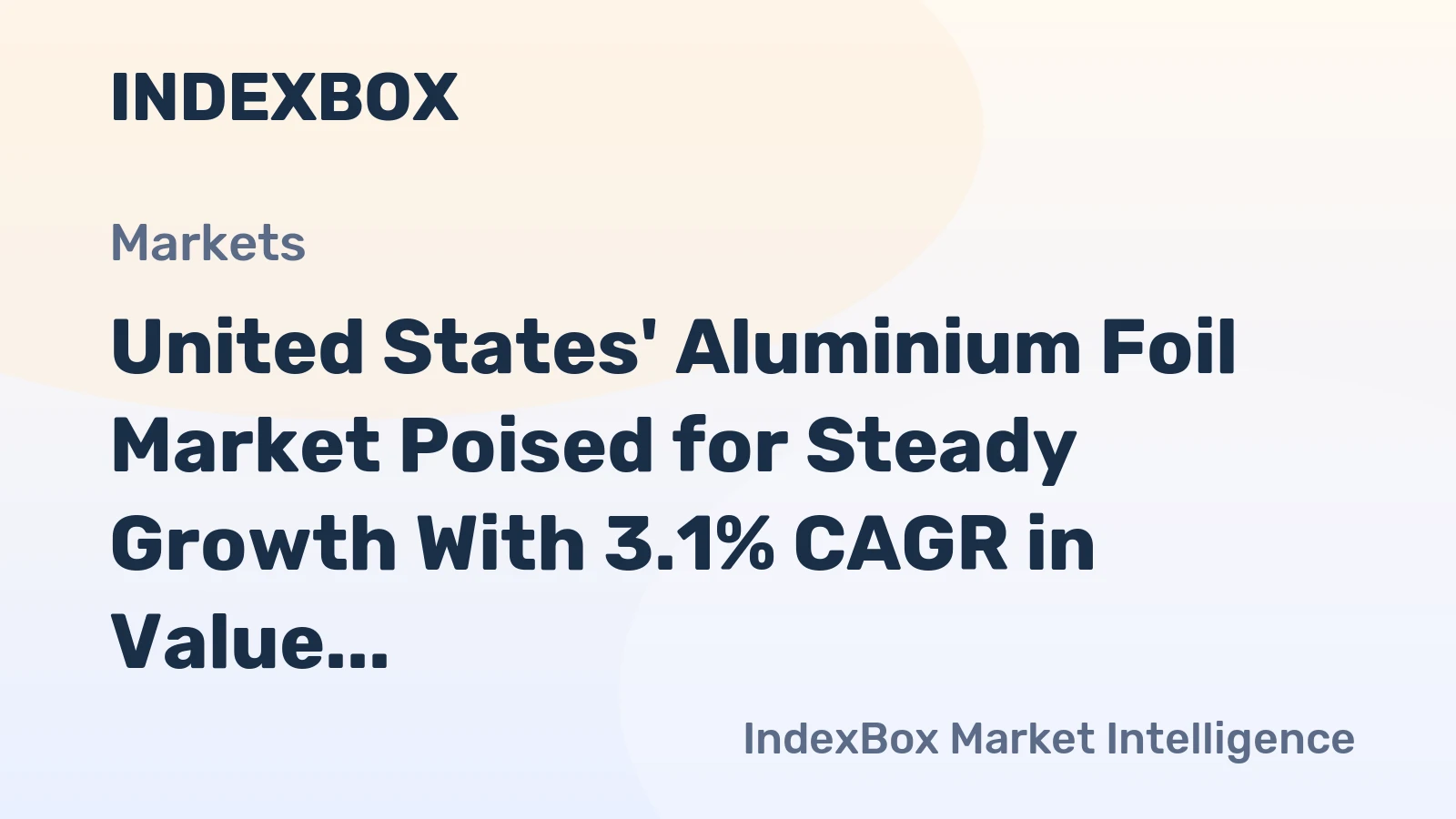 United States' Aluminium Foil Market Poised for Steady Growth With 3.1% CAGR in Value Through 2035