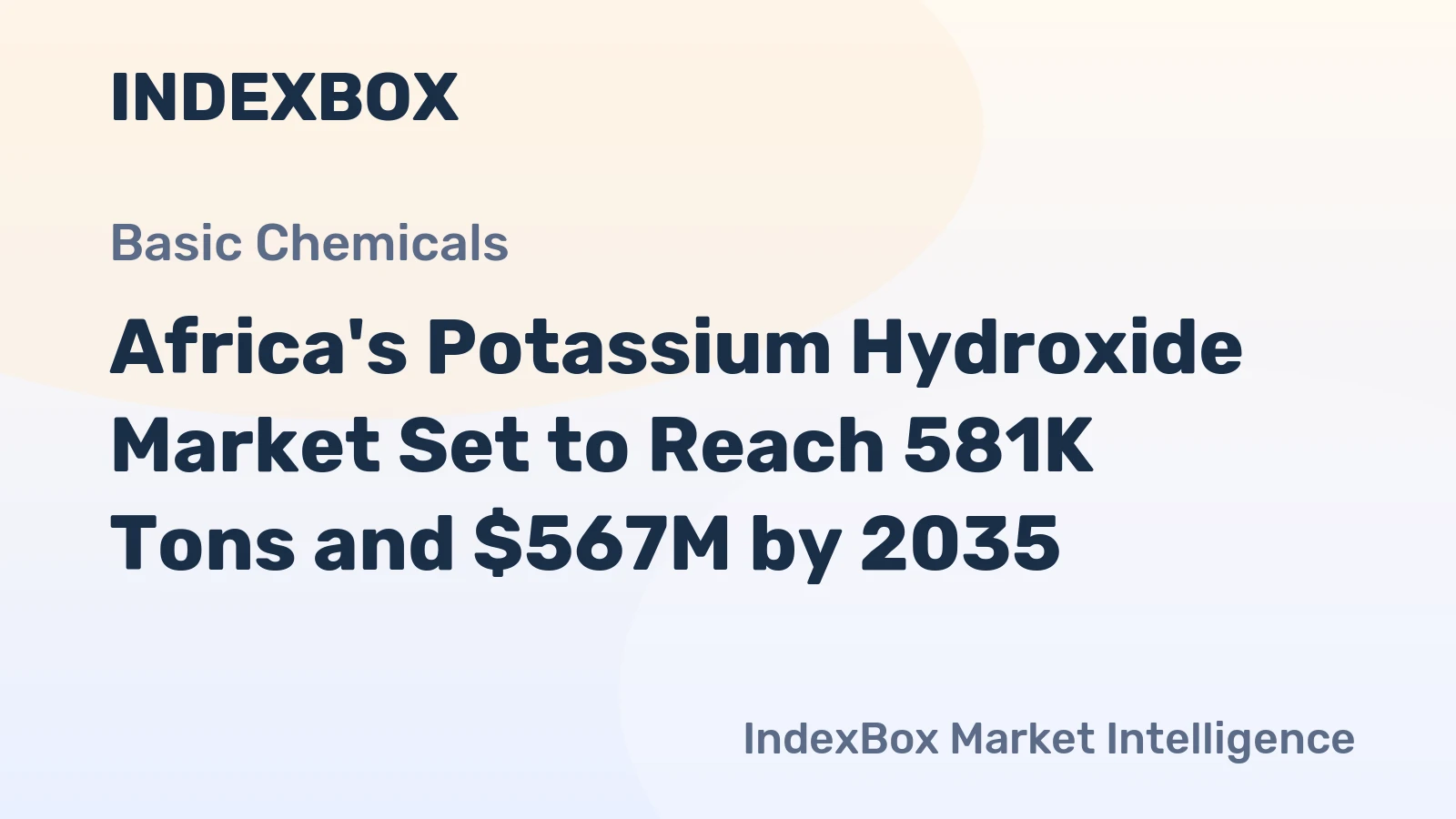 Africa's Potassium Hydroxide Market Set to Reach 581K Tons and $567M by 2035