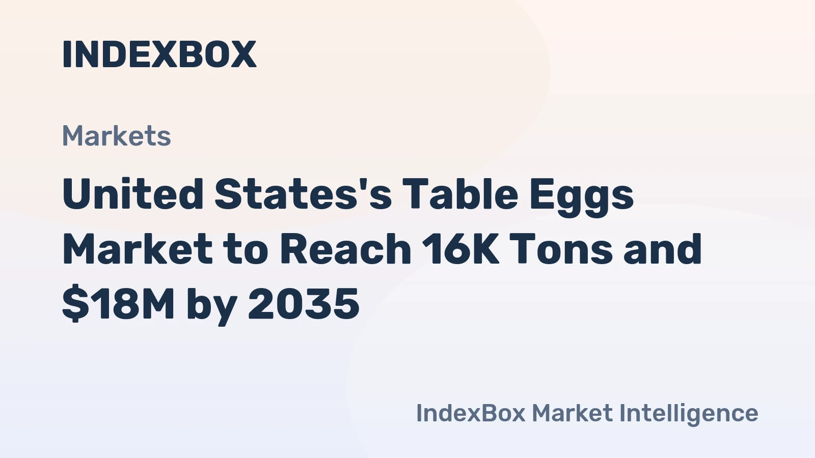 United States's Table Eggs Market to Reach 16K Tons and $18M by 2035