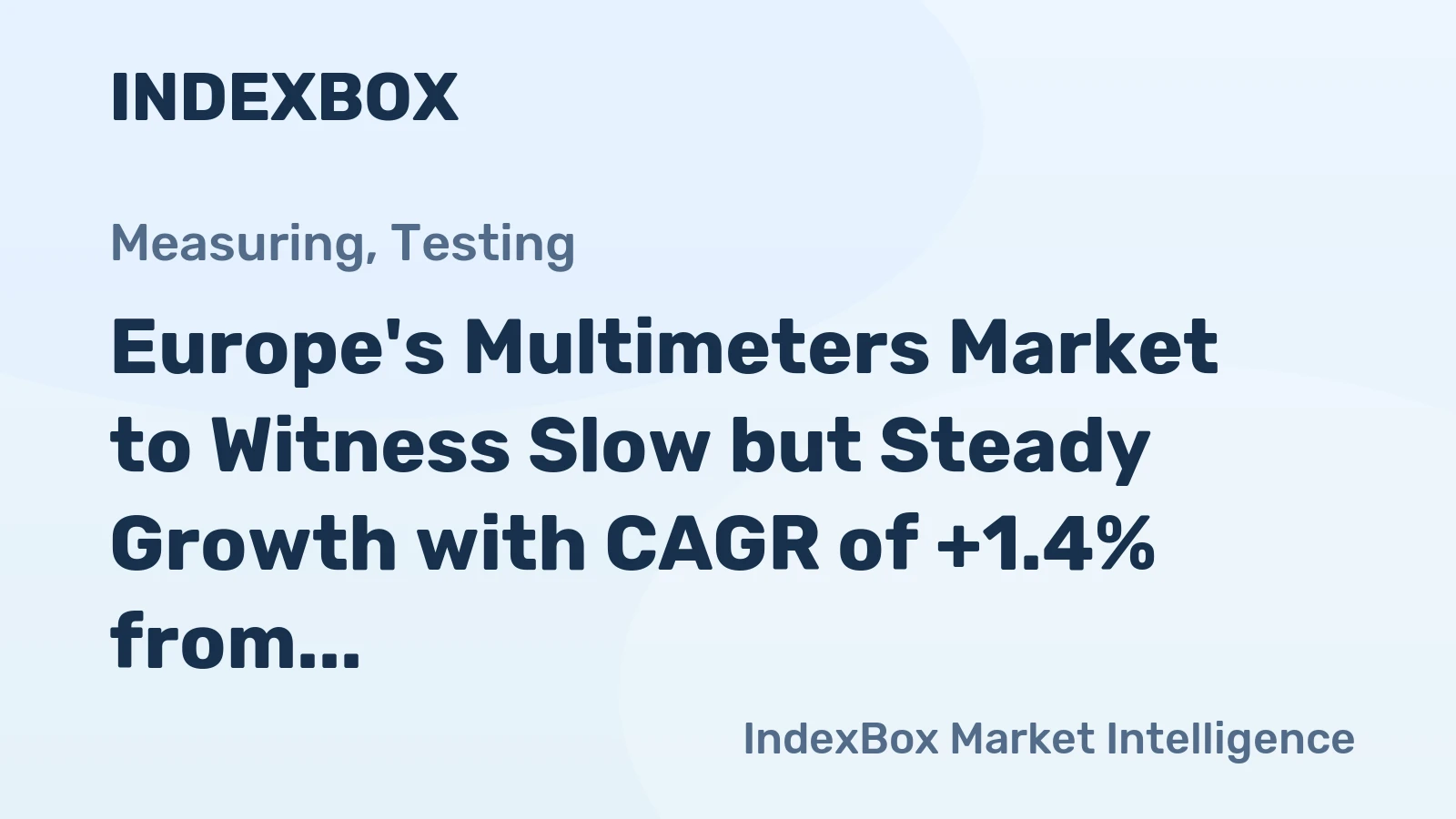 Europe's Multimeters Market to Witness Slow but Steady Growth with CAGR of +1.4% from 2024 to 2035