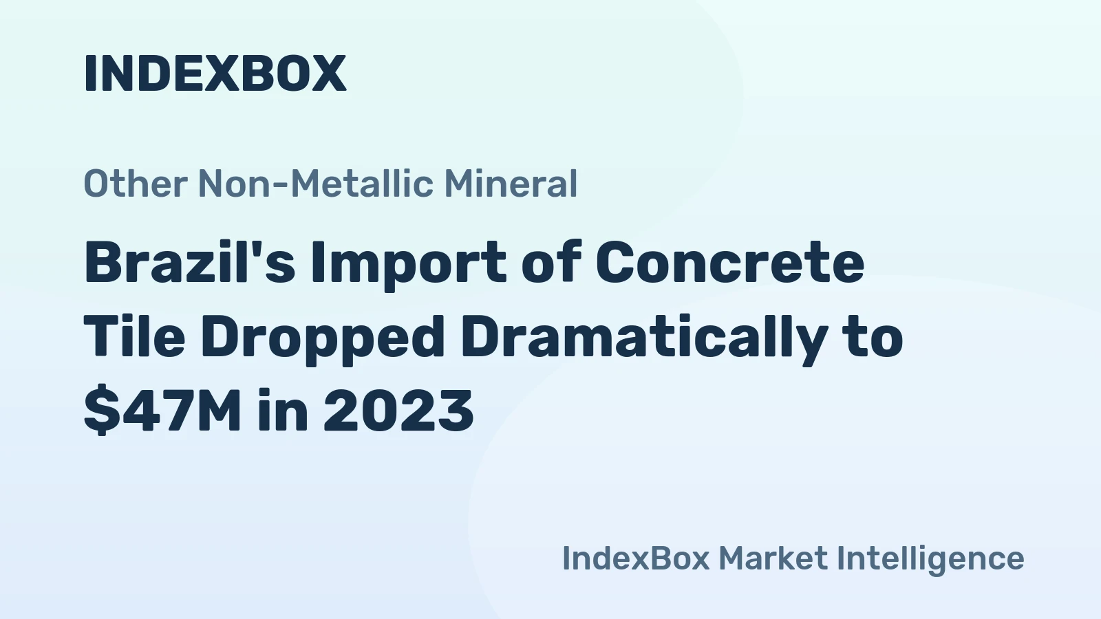 Brazil's Import of Concrete Tile Dropped Dramatically to $47M in 2023
