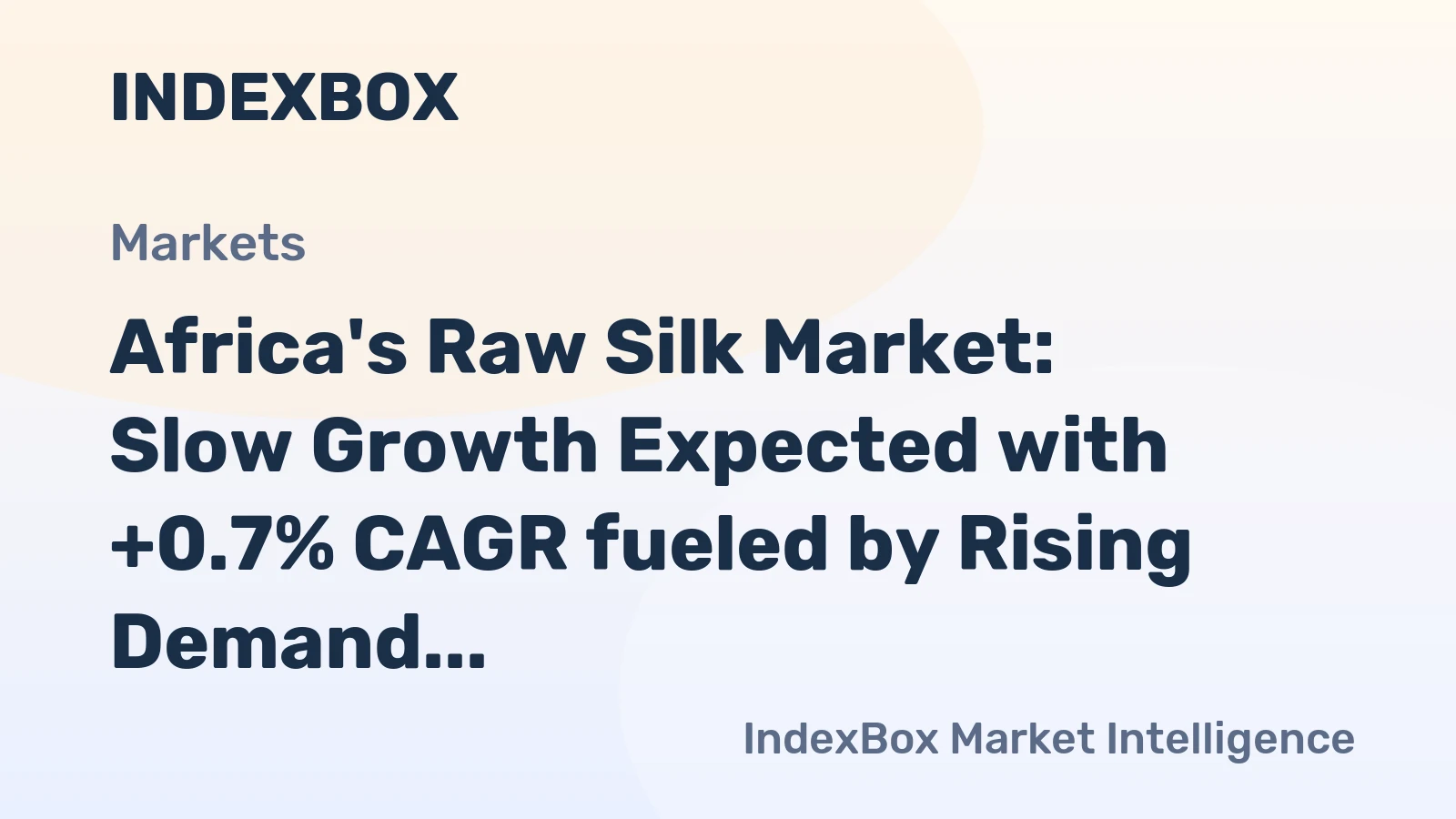 Africa's Raw Silk Market: Slow Growth Expected with +0.7% CAGR fueled by Rising Demand