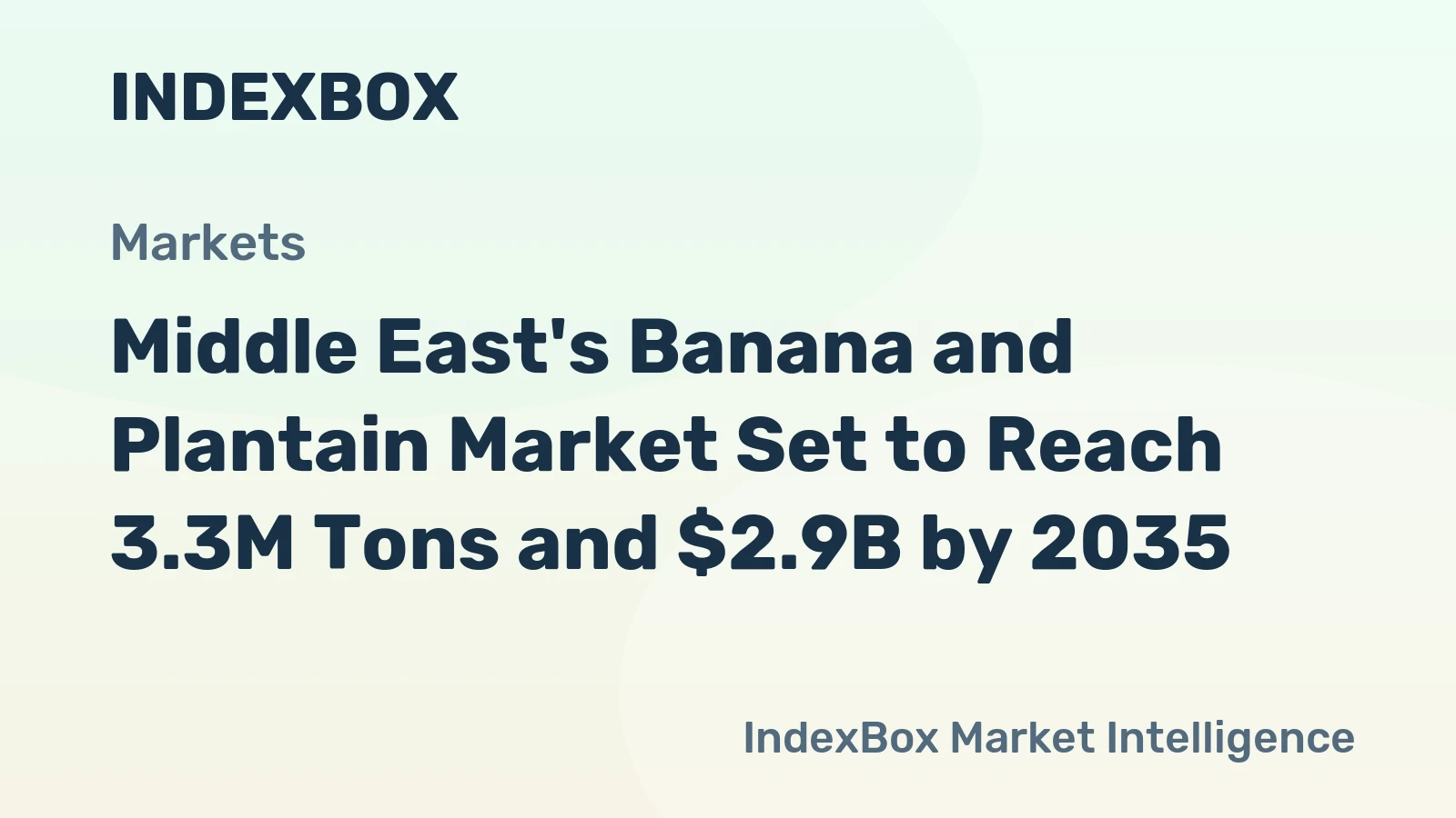 Middle East's Banana and Plantain Market Set to Reach 3.3M Tons and $2.9B by 2035