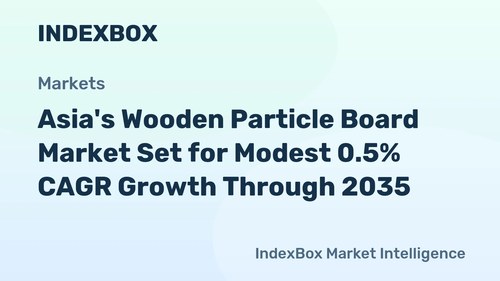 Asia's Wooden Particle Board Market Set for Modest 0.5% CAGR Growth Through 2035