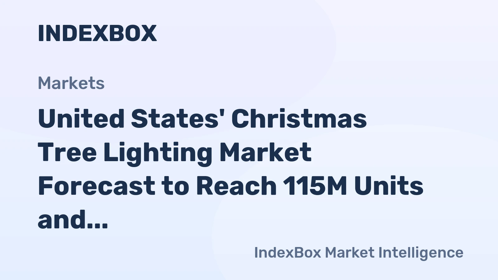 United States' Christmas Tree Lighting Market Forecast to Reach 115M Units and $417M in Value