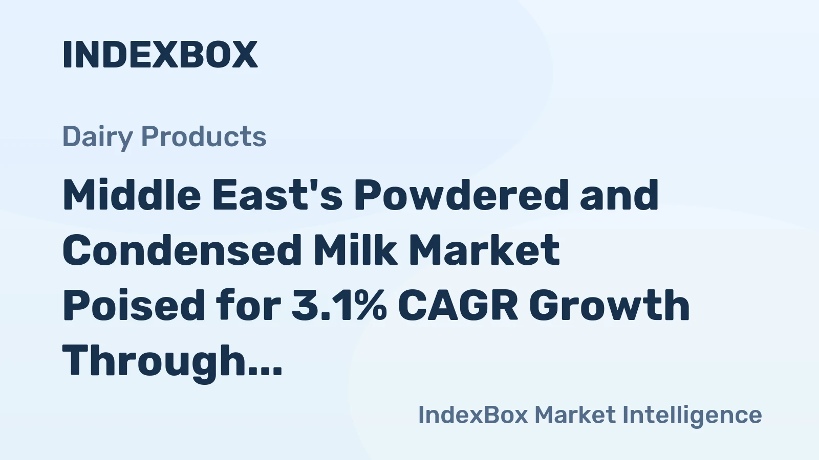 Middle East's Powdered and Condensed Milk Market Poised for 3.1% CAGR Growth Through 2035