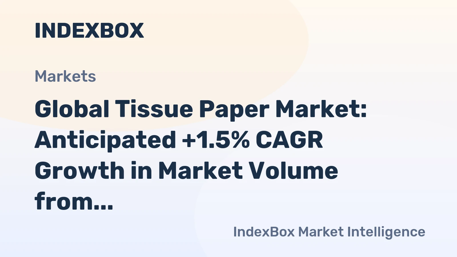 Global Tissue Paper Market: Anticipated +1.5% CAGR Growth in Market Volume from 2024 to 2035