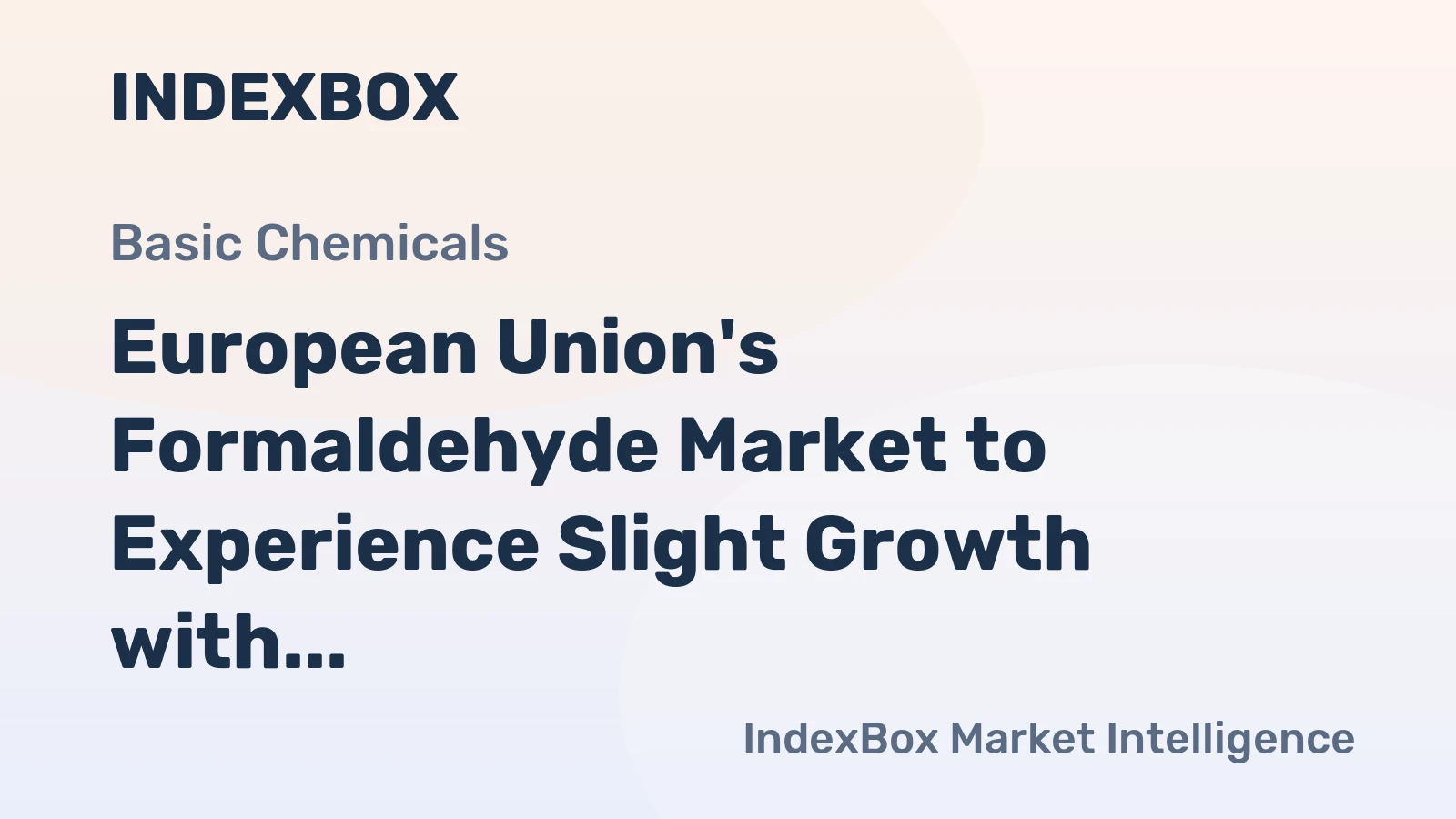 European Union's Formaldehyde Market to Experience Slight Growth with +0.5% CAGR from 2024 to 2035