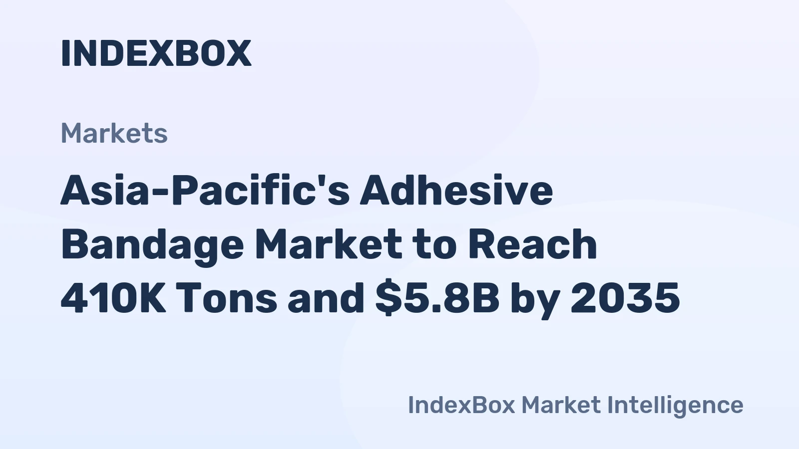Asia-Pacific's Adhesive Bandage Market to Reach 410K Tons and $5.8B by 2035