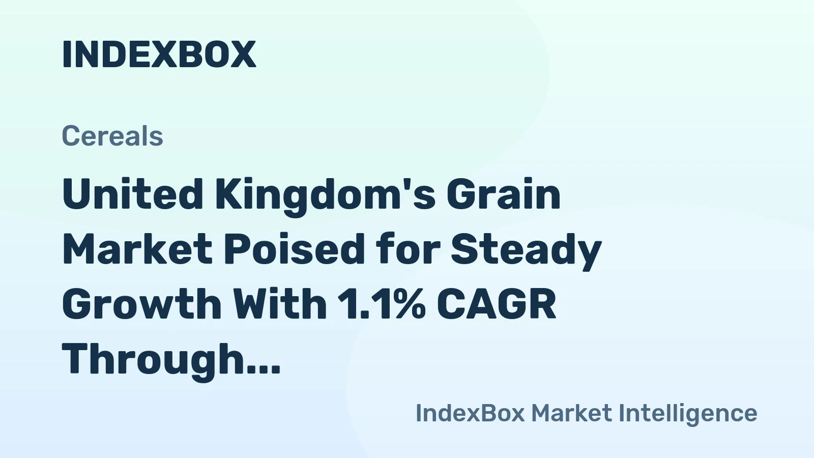 United Kingdom's Grain Market Poised for Steady Growth With 1.1% CAGR Through 2035
