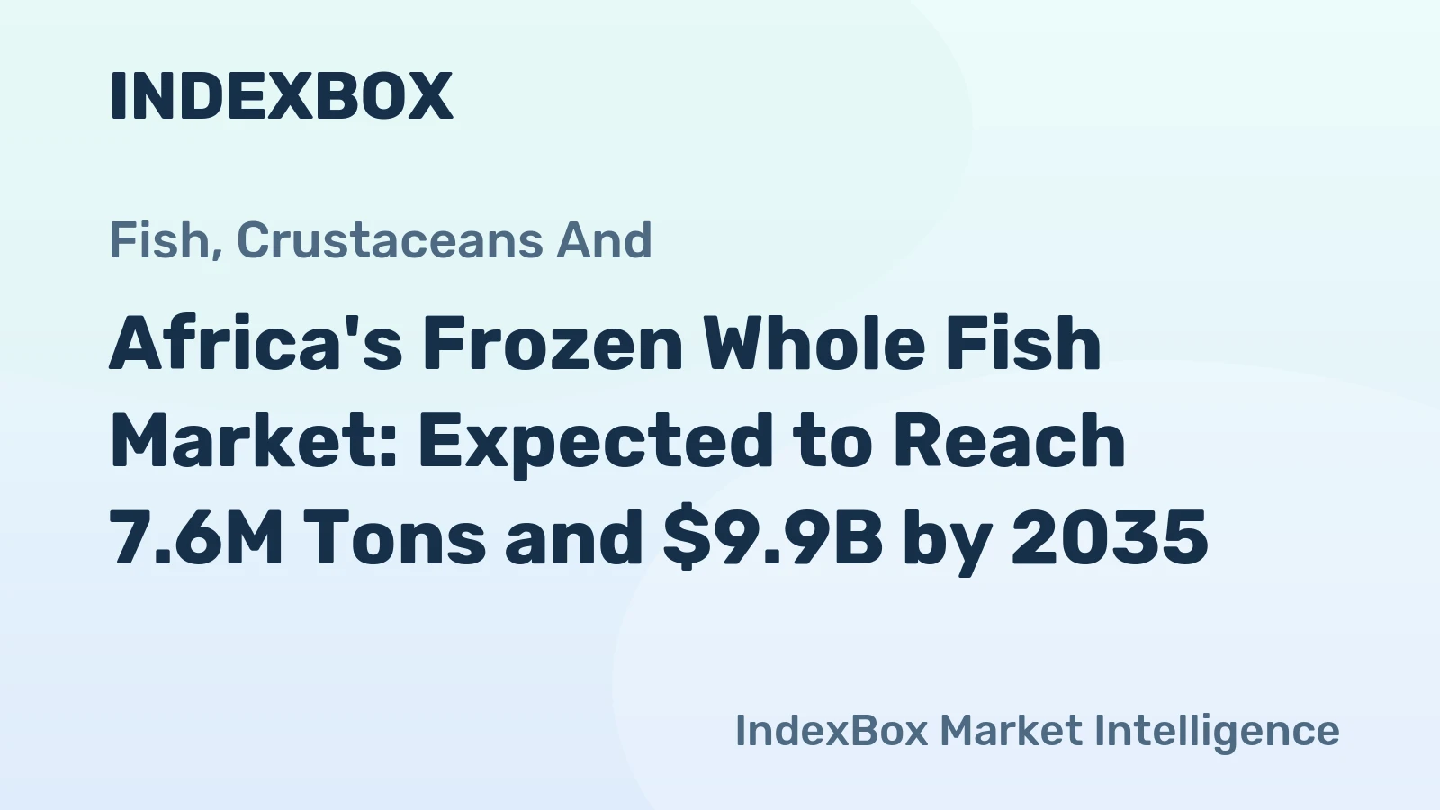 Africa's Frozen Whole Fish Market: Expected to Reach 7.6M Tons and $9.9B by 2035