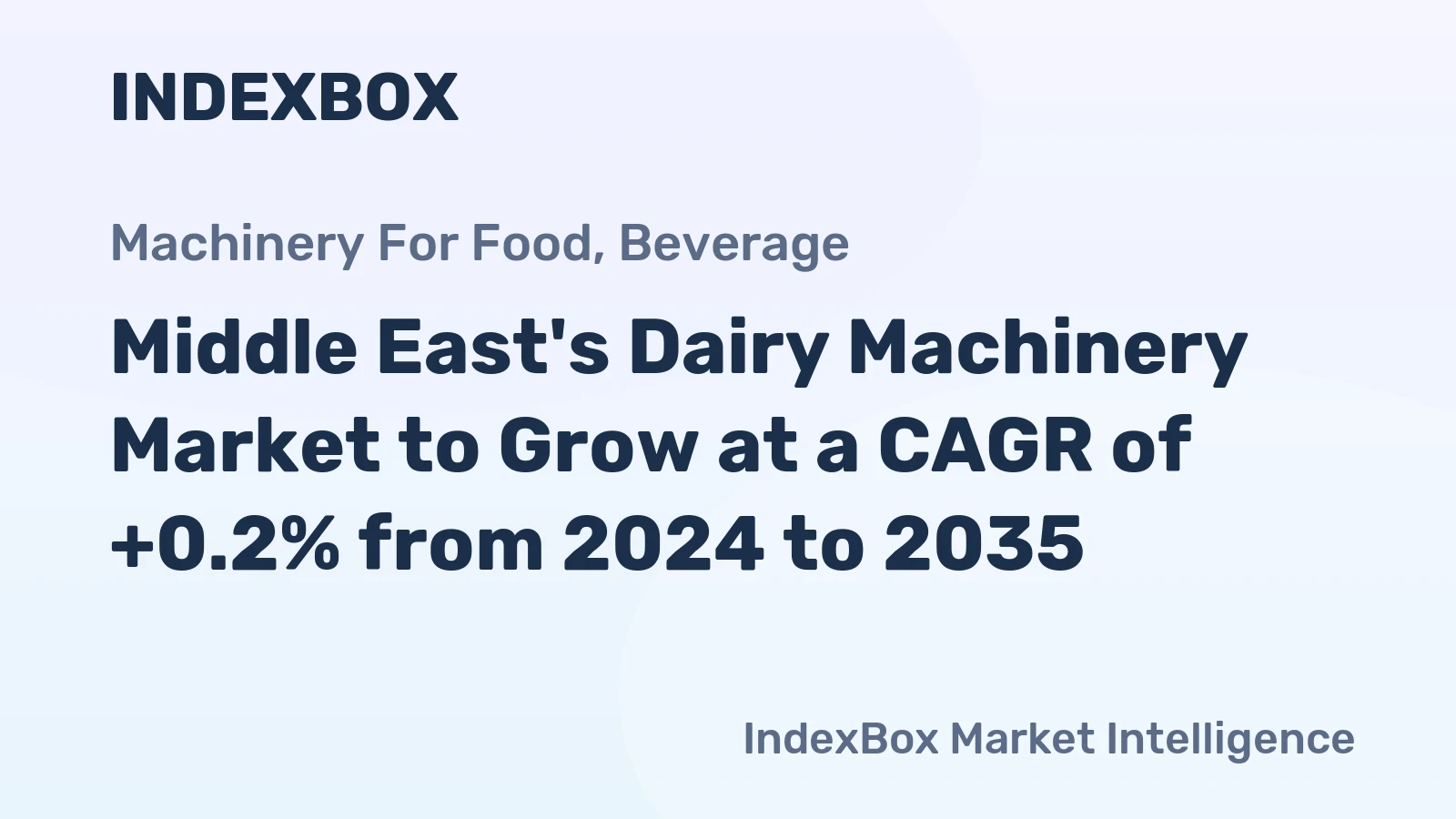 Middle East's Dairy Machinery Market to Grow at a CAGR of +0.2% from 2024 to 2035