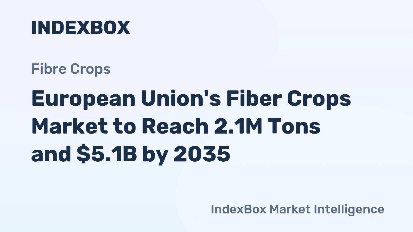 European Union's Fiber Crops Market to Reach 2.1M Tons and $5.1B by 2035