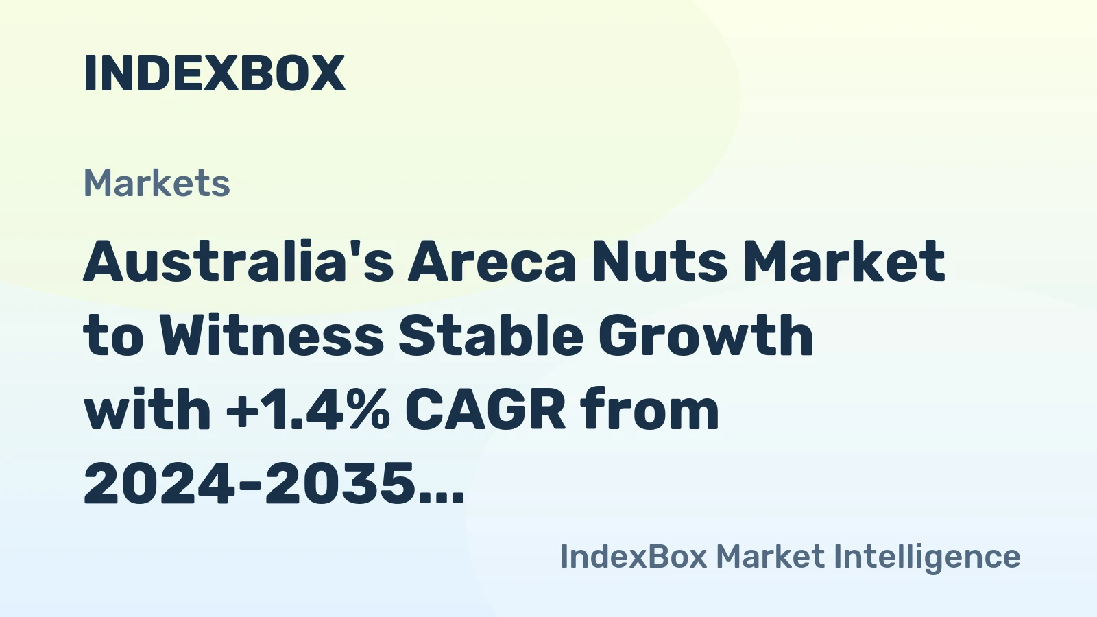 Australia's Areca Nuts Market to Witness Stable Growth with +1.4% CAGR from 2024-2035