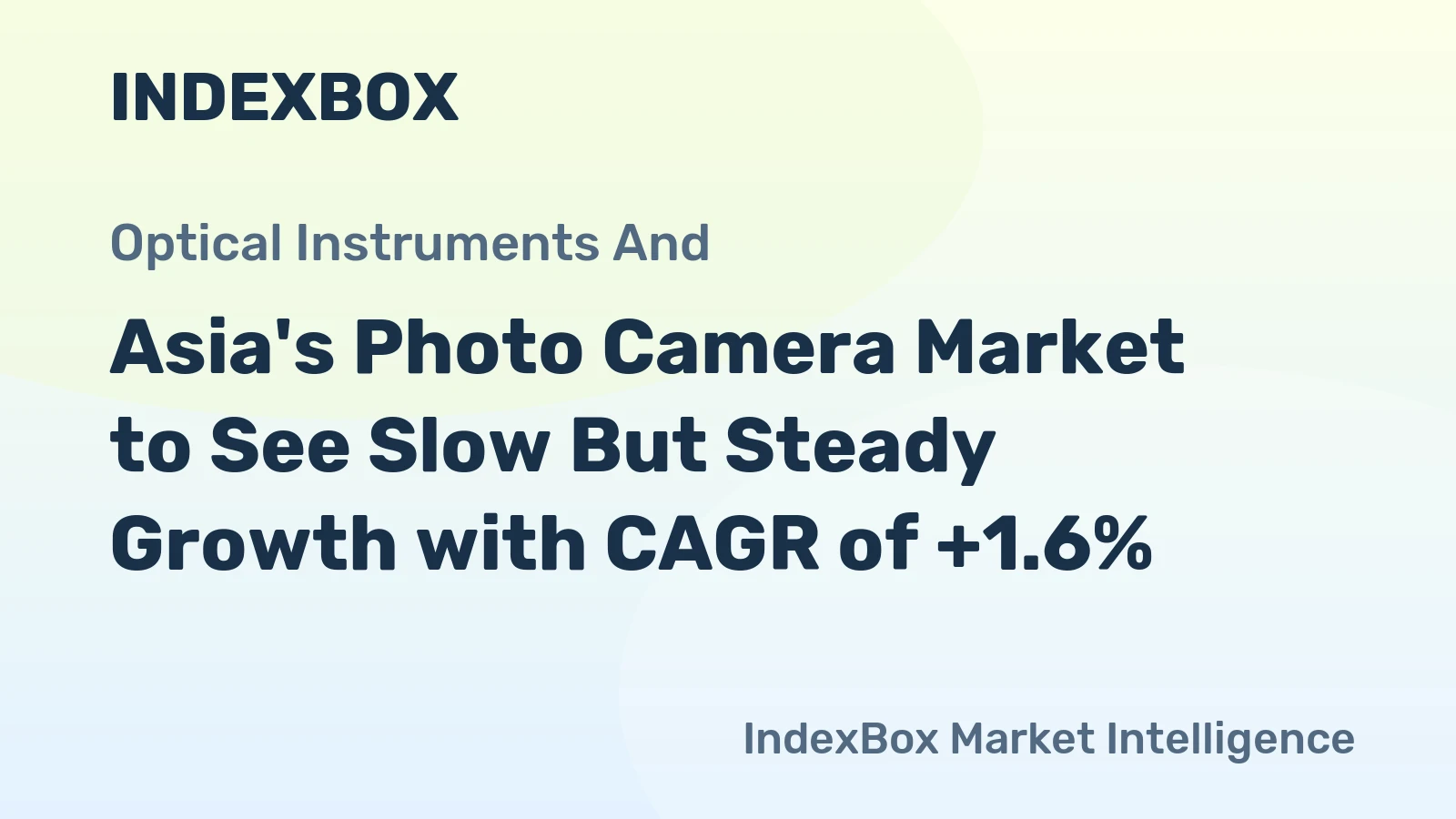 Asia's Photo Camera Market to See Slow But Steady Growth with CAGR of +1.6%