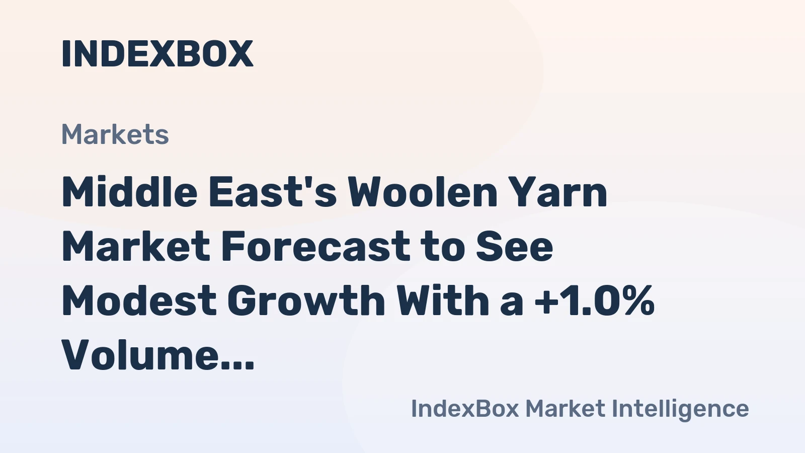 Middle East's Woolen Yarn Market Forecast to See Modest Growth With a +1.0% Volume CAGR