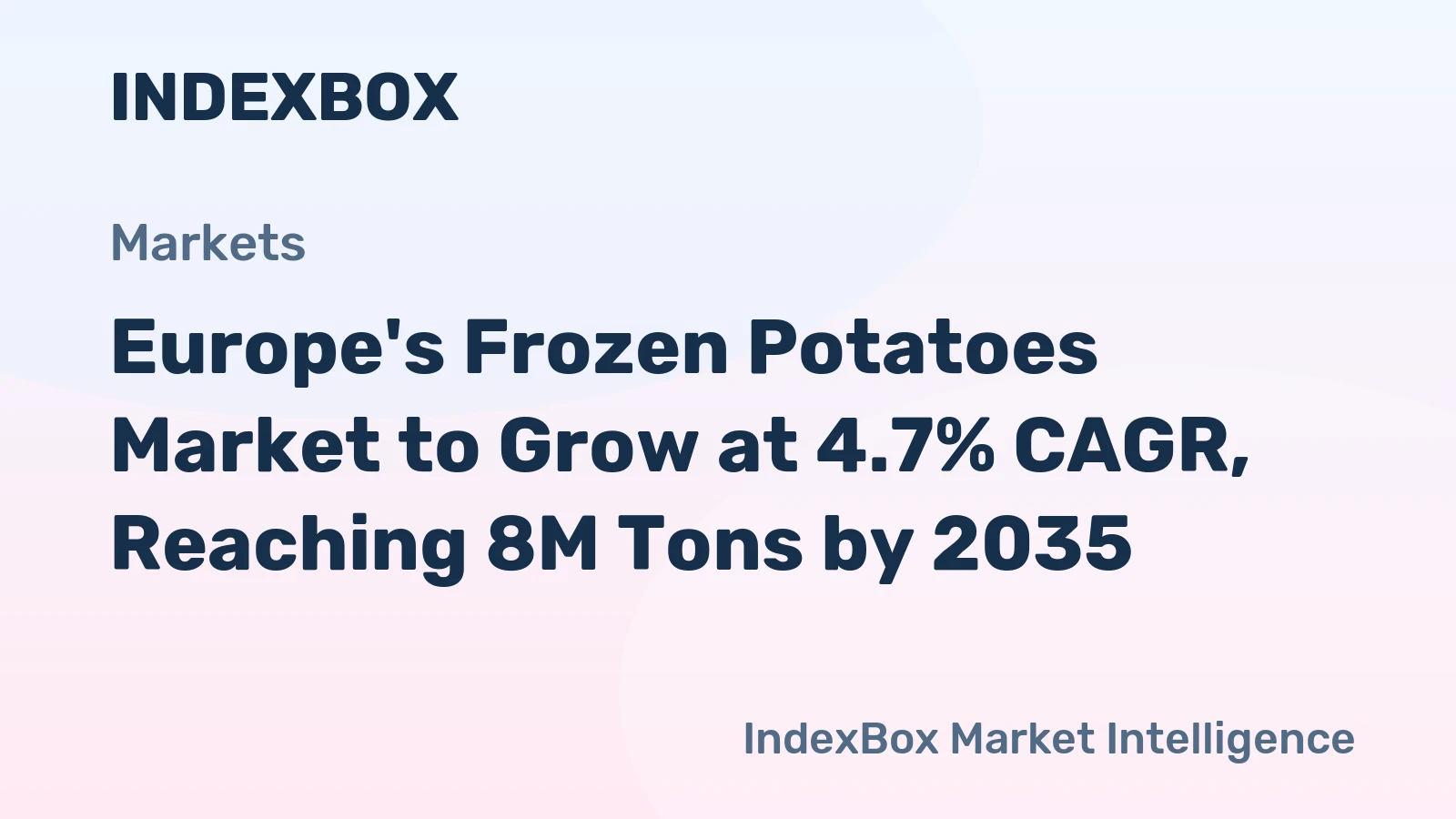 Europe's Frozen Potatoes Market to Grow at 4.7% CAGR, Reaching 8M Tons by 2035