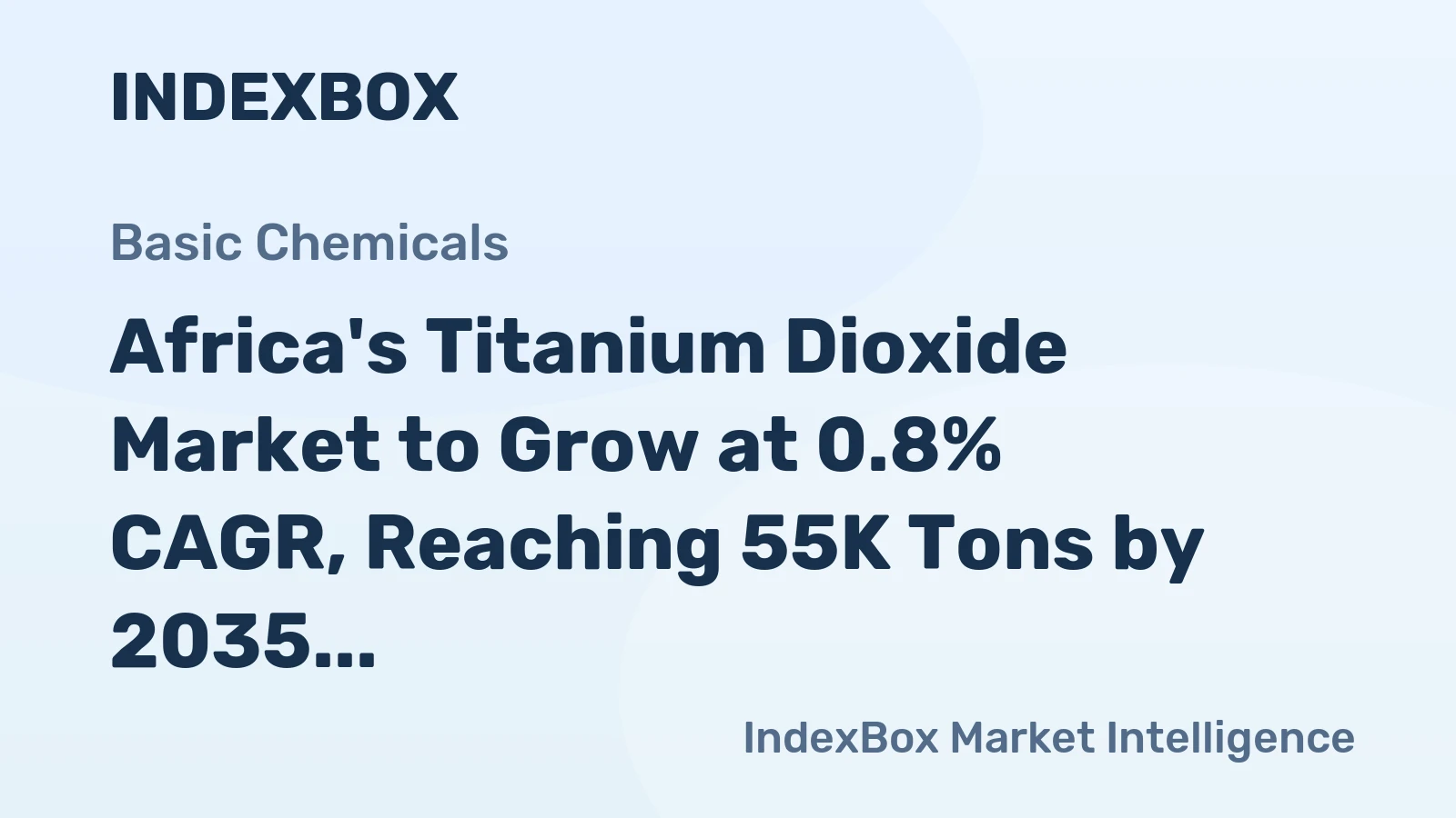Africa's Titanium Dioxide Market to Grow at 0.8% CAGR, Reaching 55K Tons by 2035