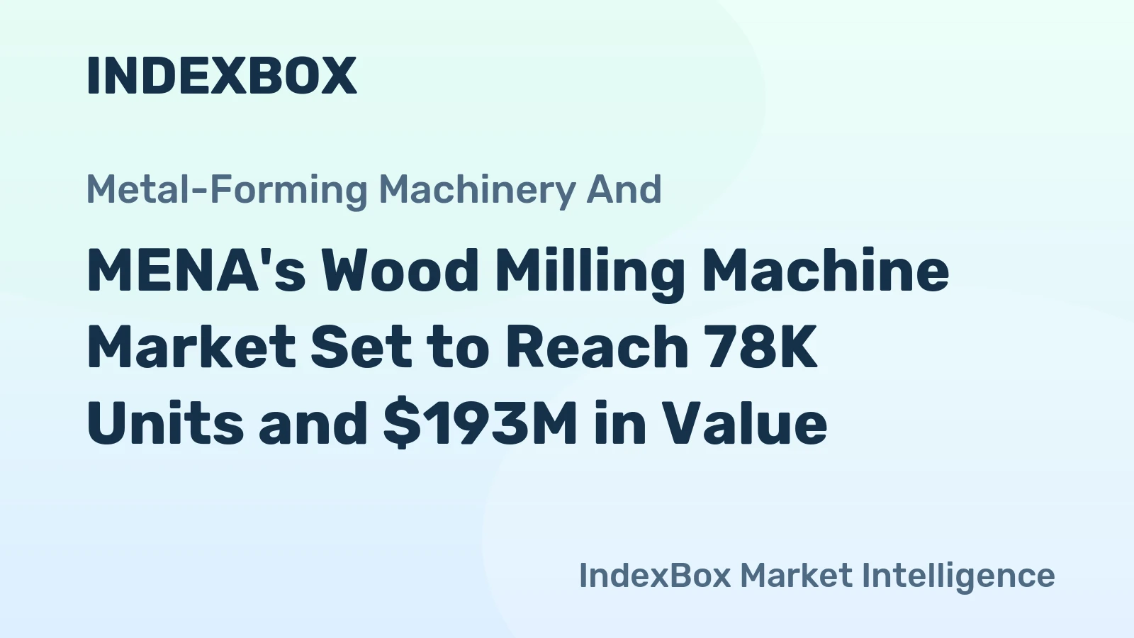 MENA's Wood Milling Machine Market Set to Reach 78K Units and $193M in Value