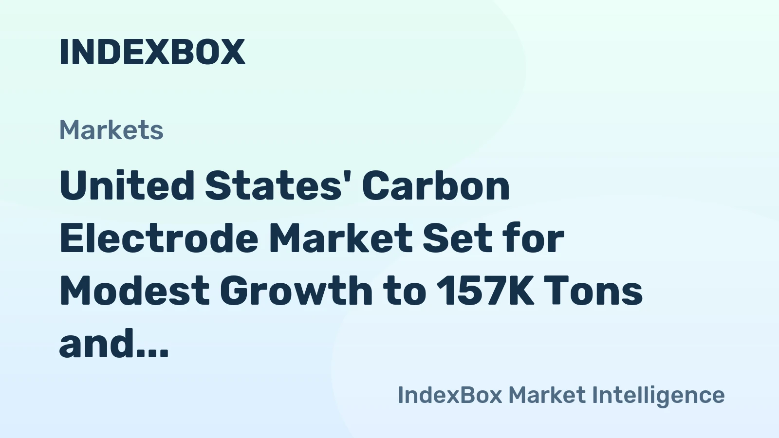 United States' Carbon Electrode Market Set for Modest Growth to 157K Tons and $174M