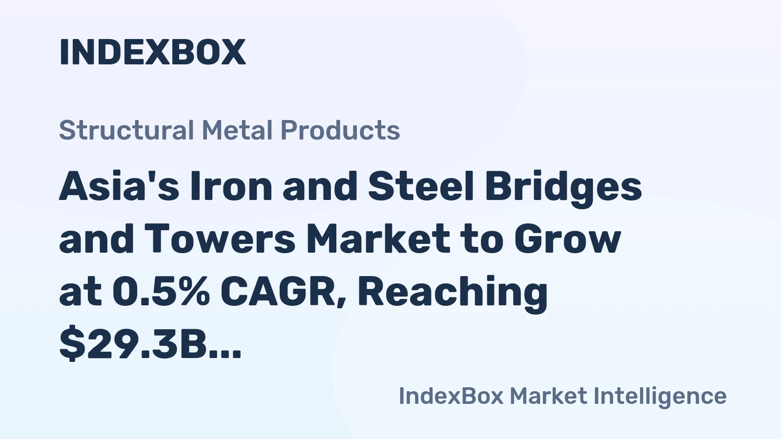 Asia's Iron and Steel Bridges and Towers Market to Grow at 0.5% CAGR, Reaching $29.3B by 2035