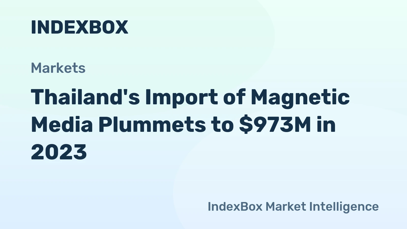 Thailand's Import of Magnetic Media Plummets to $973M in 2023