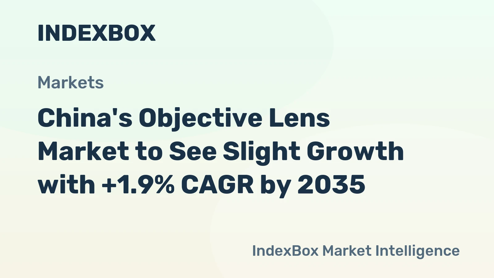 China's Objective Lens Market to See Slight Growth with +1.9% CAGR by 2035