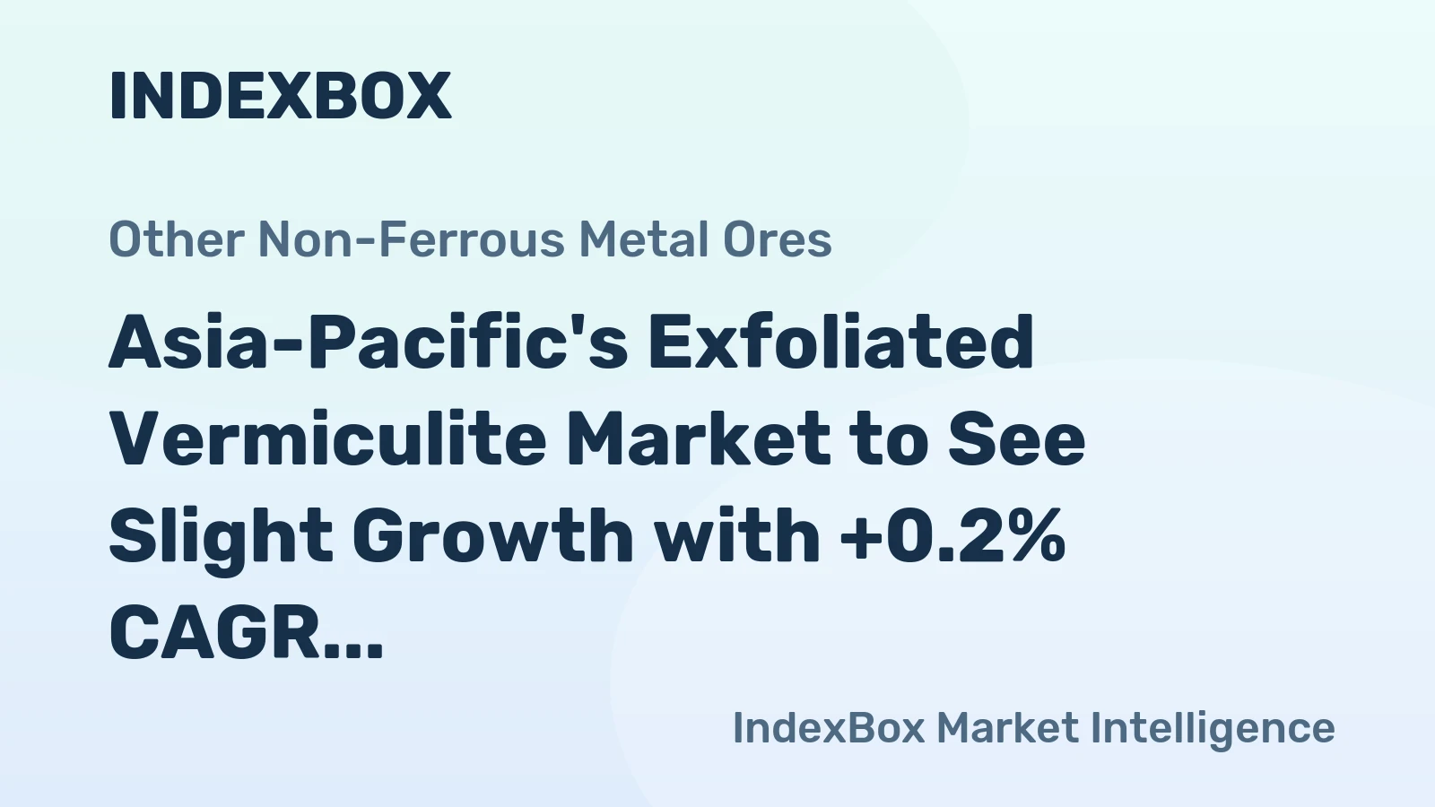Asia-Pacific's Exfoliated Vermiculite Market to See Slight Growth with +0.2% CAGR from 2024-2035