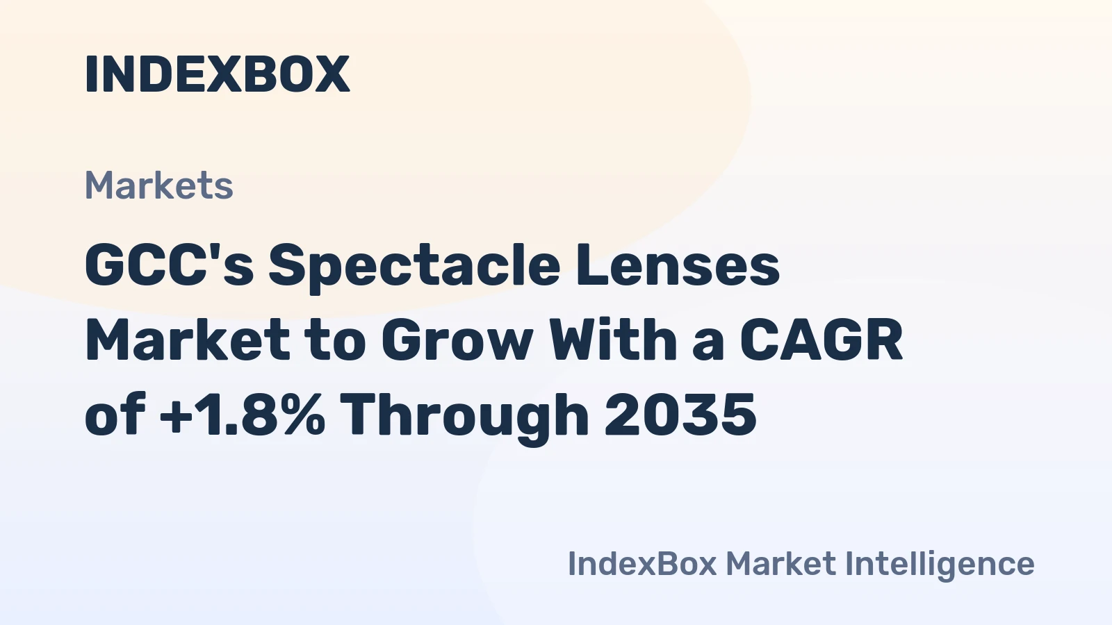 GCC's Spectacle Lenses Market to Grow With a CAGR of +1.8% Through 2035