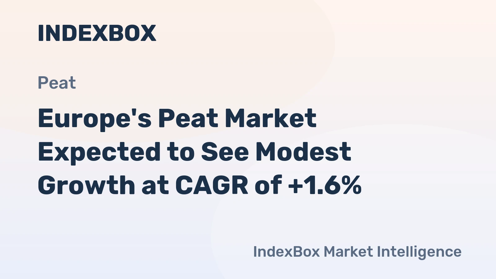 Europe's Peat Market Expected to See Modest Growth at CAGR of +1.6%