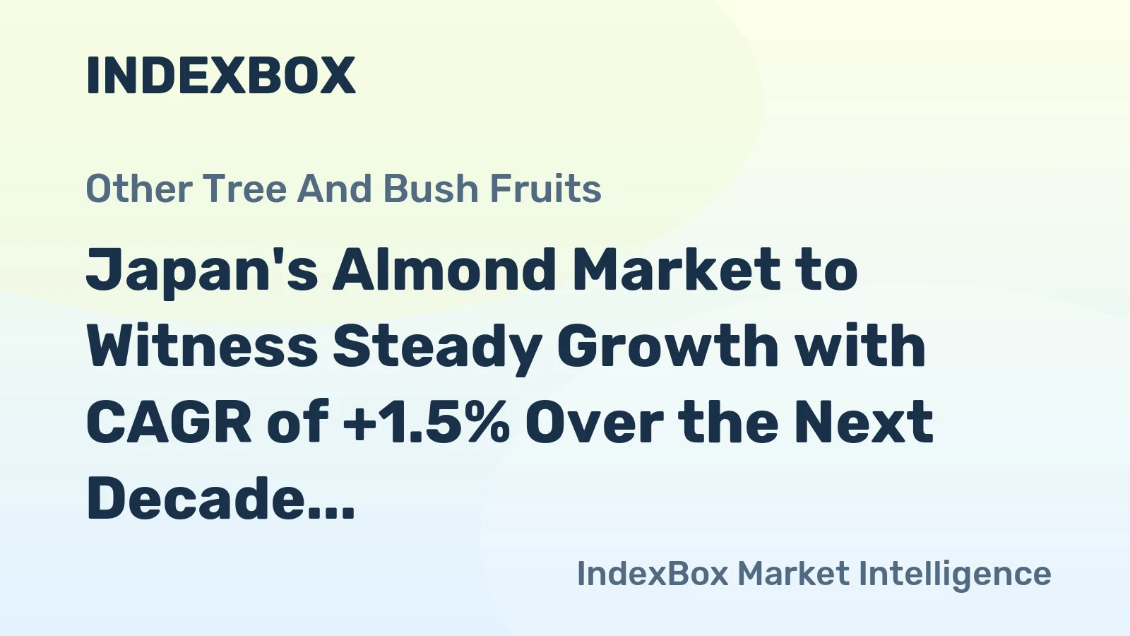 Japan's Almond Market to Witness Steady Growth with CAGR of +1.5% Over the Next Decade