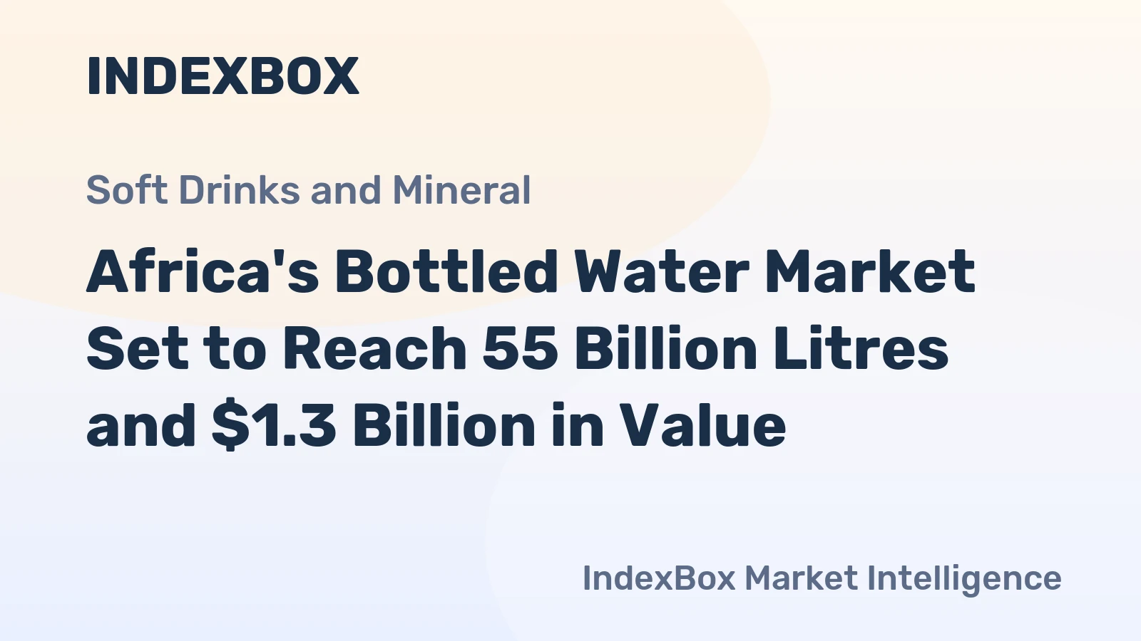 Africa's Bottled Water Market Set to Reach 55 Billion Litres and $1.3 Billion in Value