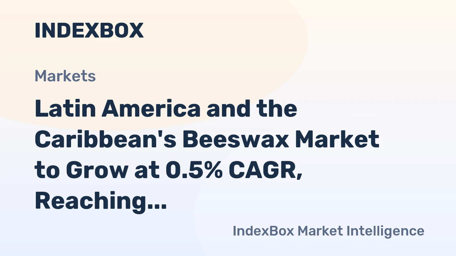 Latin America and the Caribbean's Beeswax Market to Grow at 0.5% CAGR, Reaching $457M by 2035