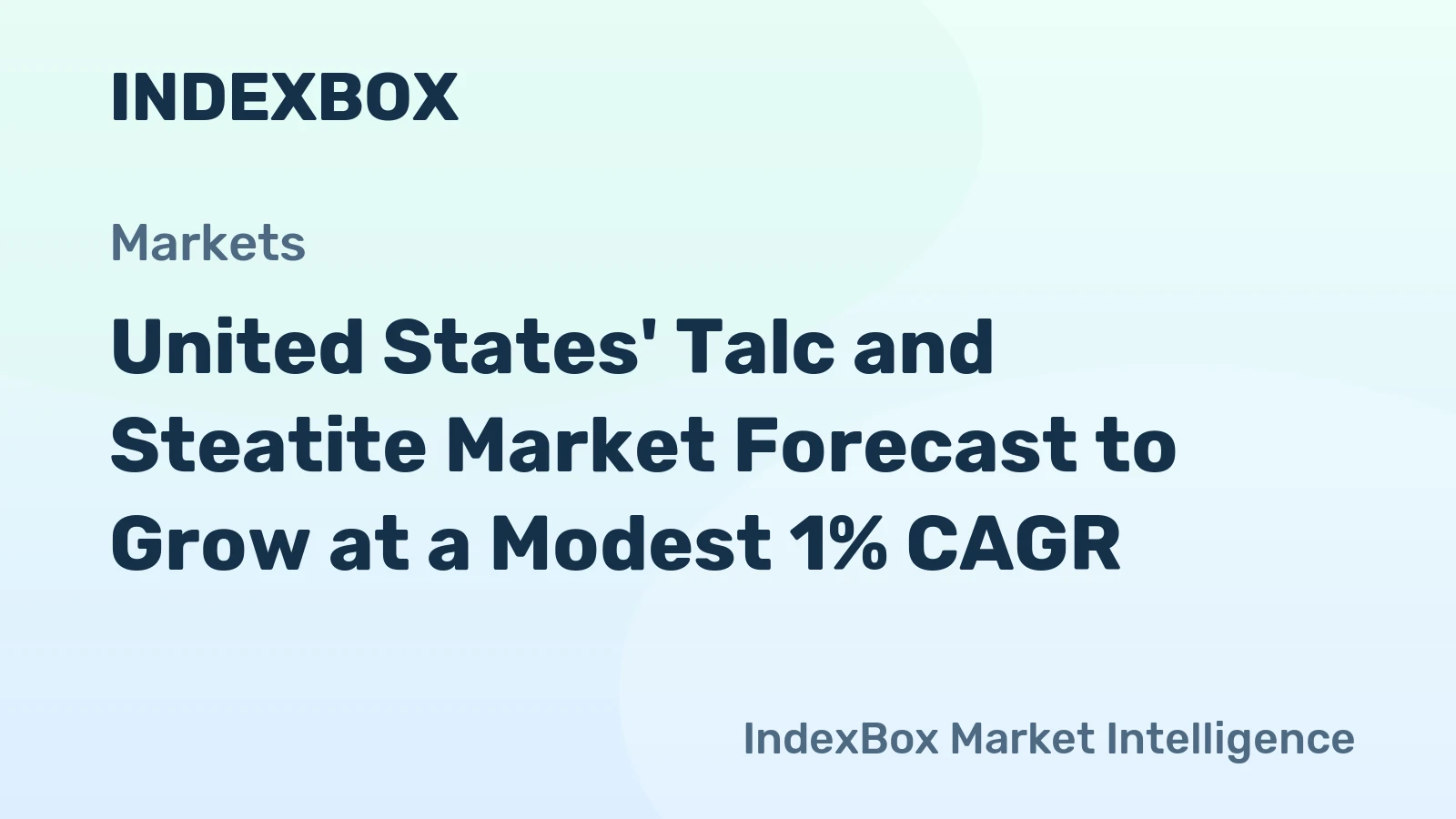 United States' Talc and Steatite Market Forecast to Grow at a Modest 1% CAGR