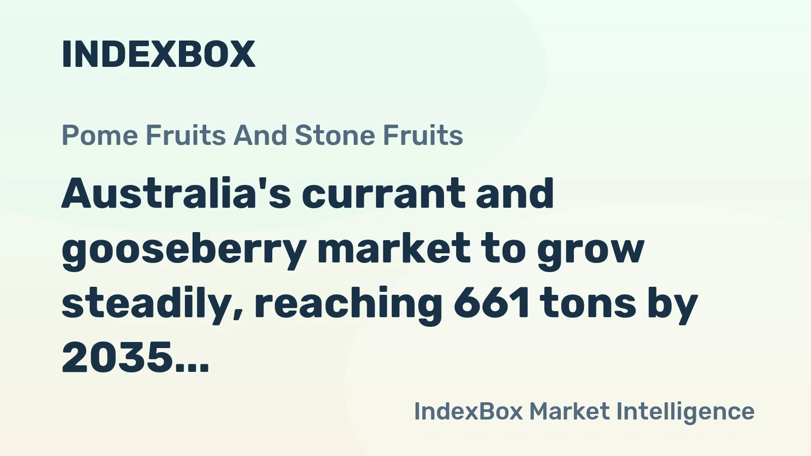 Australia's currant and gooseberry market to grow steadily, reaching 661 tons by 2035