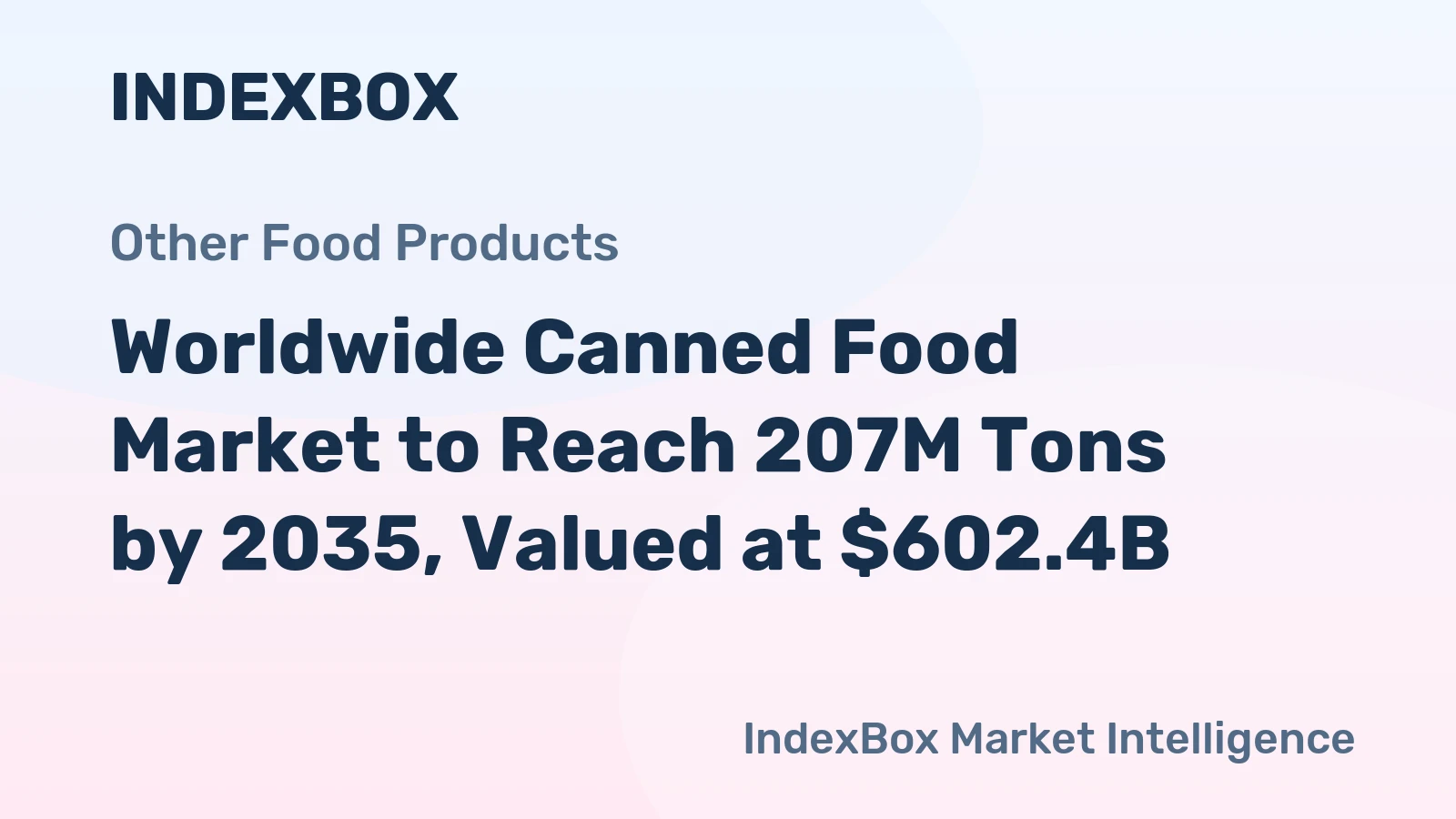 Worldwide Canned Food Market to Reach 207M Tons by 2035, Valued at $602.4B