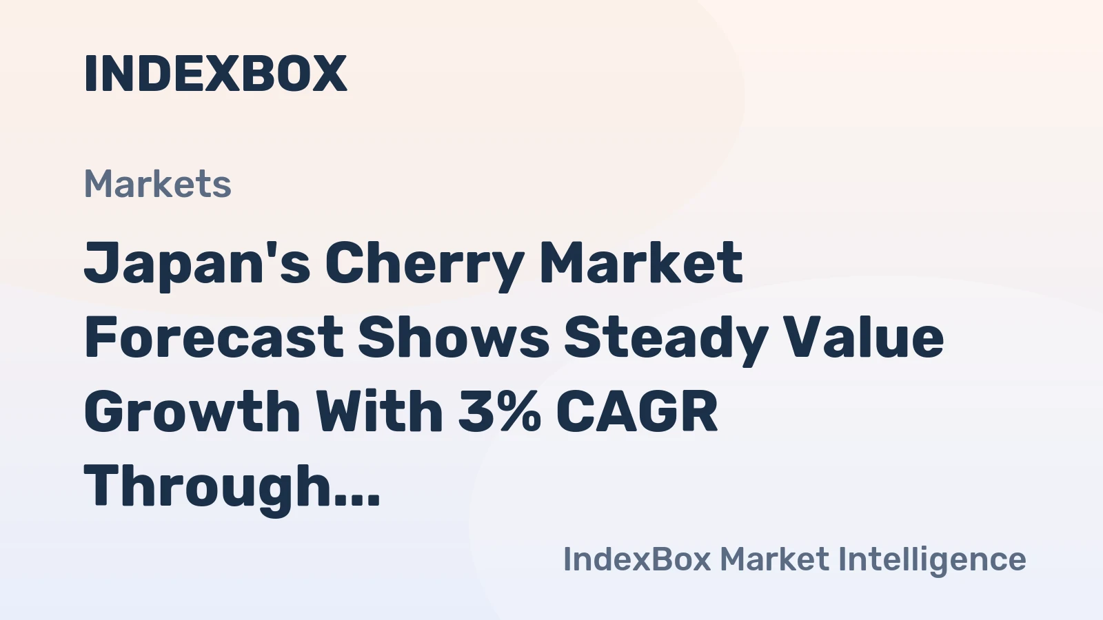 Japan's Cherry Market Forecast Shows Steady Value Growth With 3% CAGR Through 2035