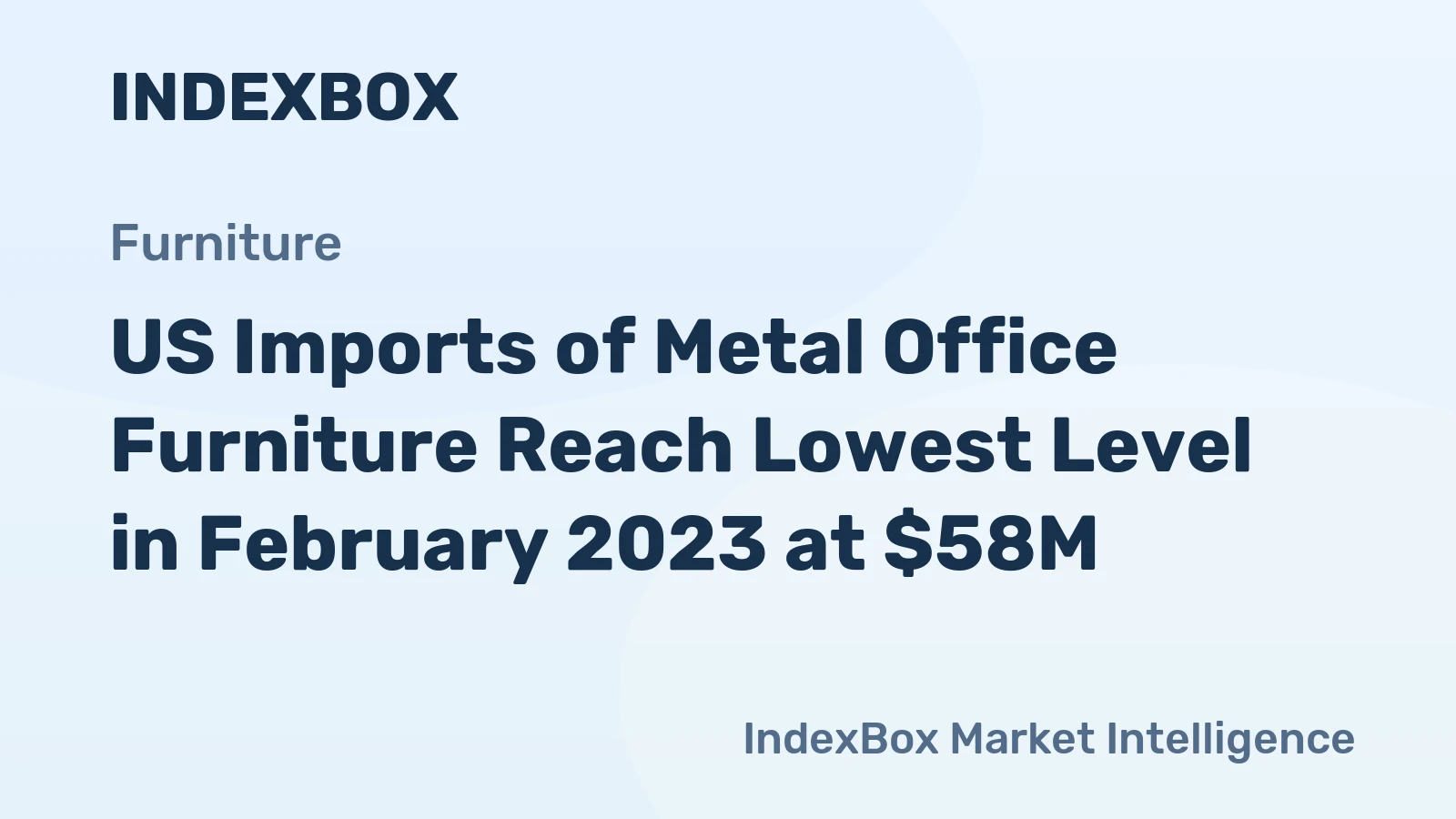 US Imports of Metal Office Furniture Reach Lowest Level in February 2023 at $58M