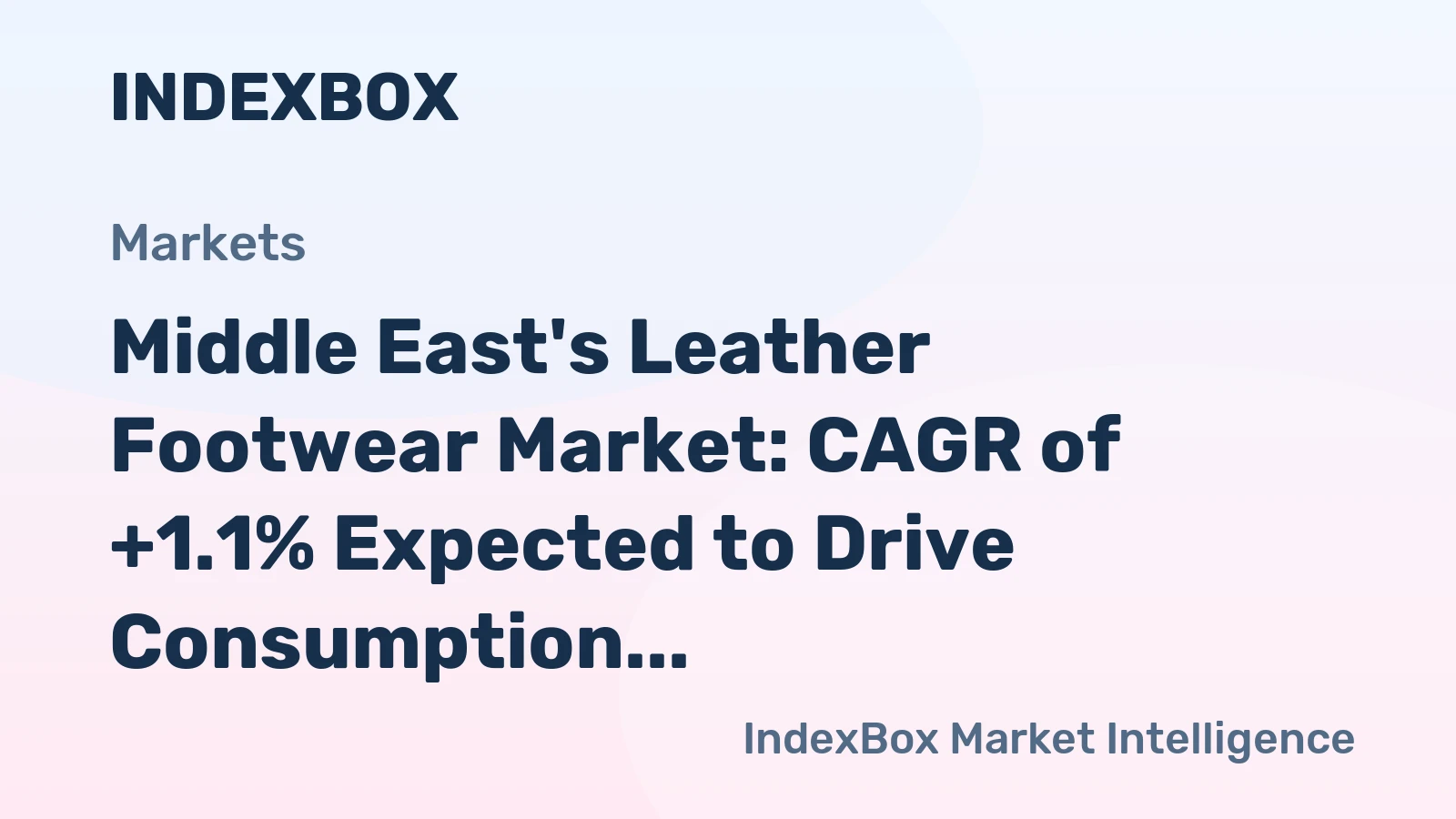 Middle East's Leather Footwear Market: CAGR of +1.1% Expected to Drive Consumption Trends Over Next Decade