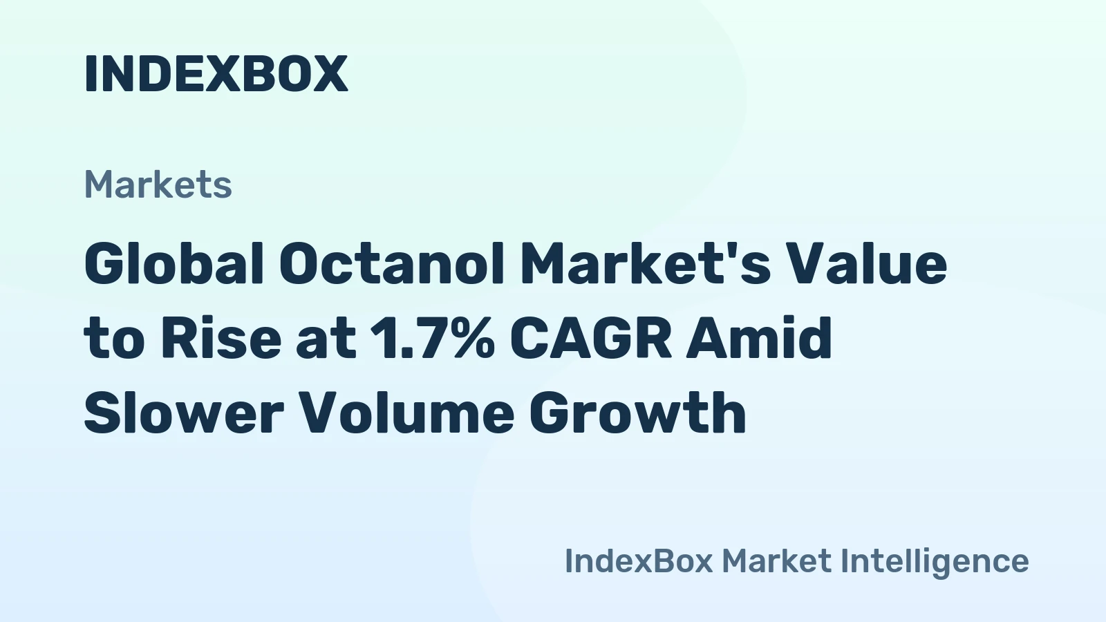 Global Octanol Market's Value to Rise at 1.7% CAGR Amid Slower Volume Growth